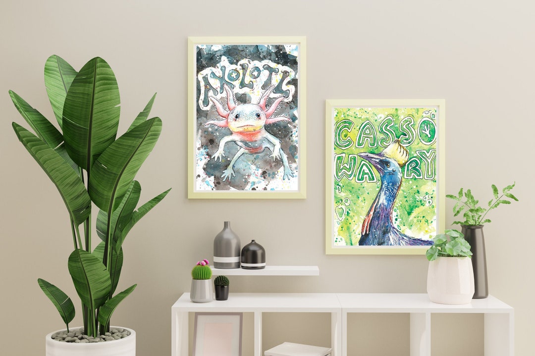 Axolotl Gift | 8x10 Nature Print | Endangered Species | Wildlife Giclee ...