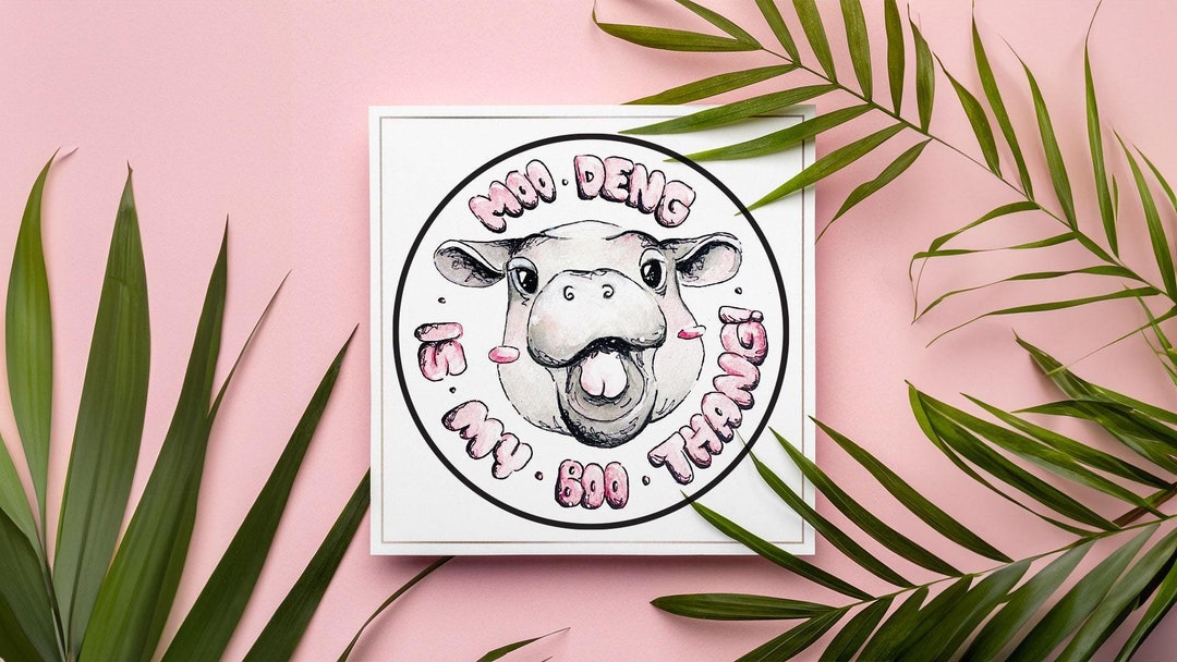 Moo Deng is My Boo Thang Watercolor Illustration 8x8" Print - Etsy