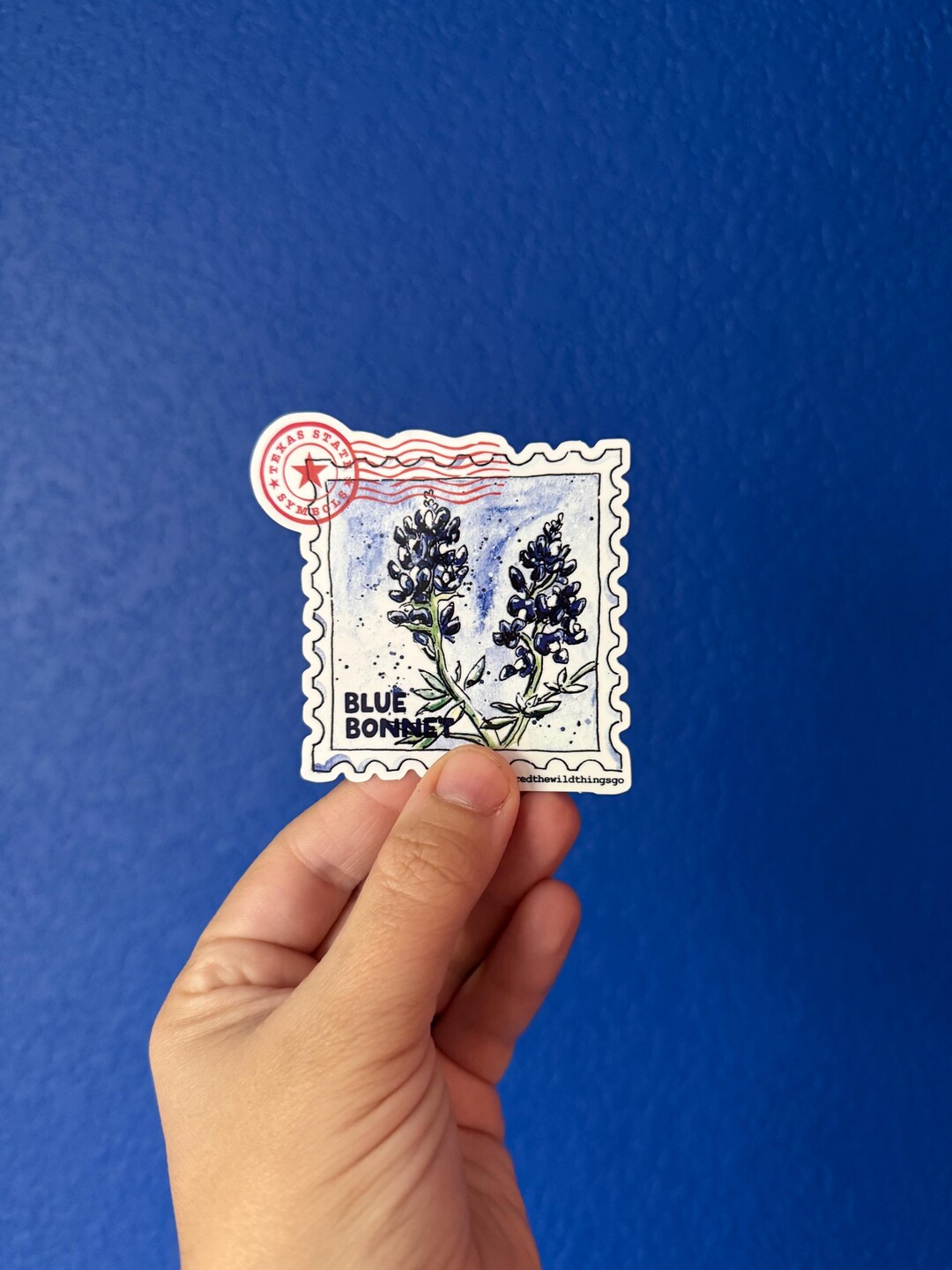 Bluebonnet Wildflower Vinyl Sticker - Etsy