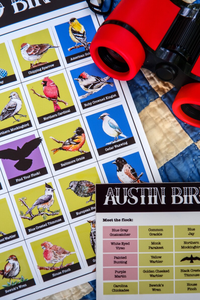 Austin Bird Bingo Card | Texas Birdwatching Gift - Etsy