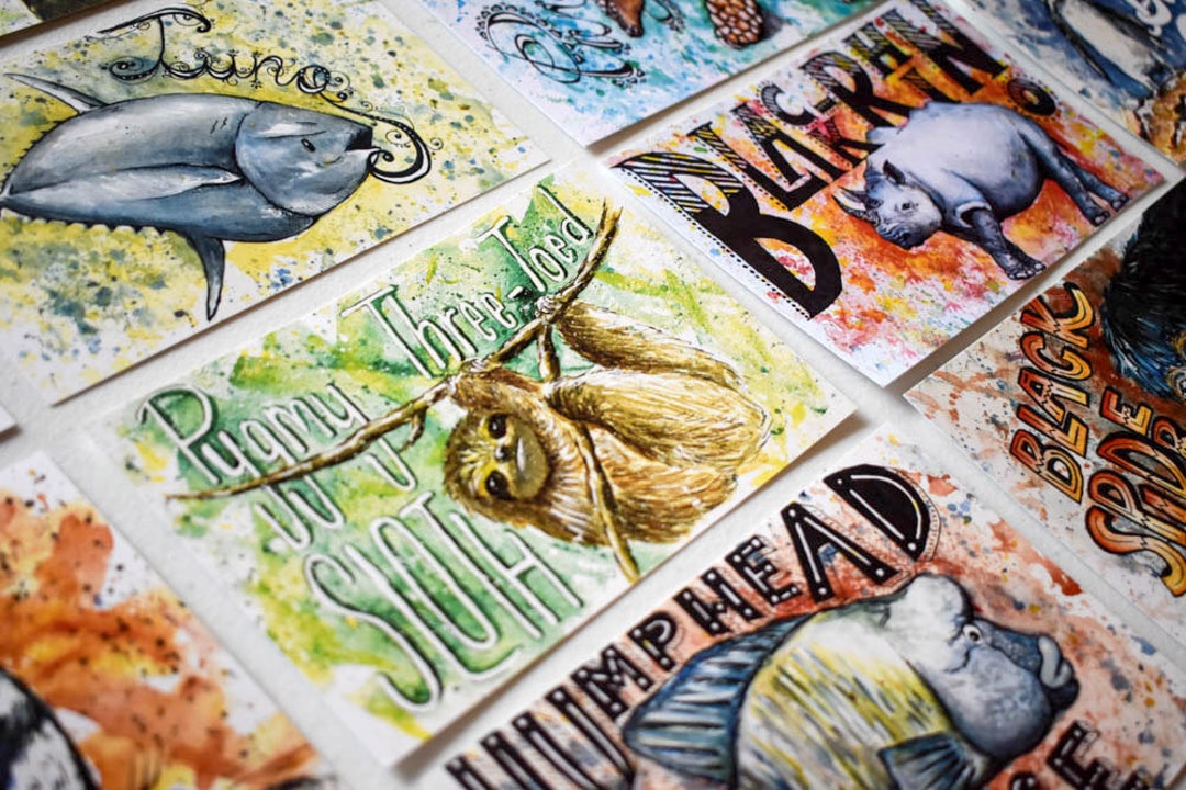 Postcard Set of 20, Animal Postcards, Endangered Species, Endangered ...