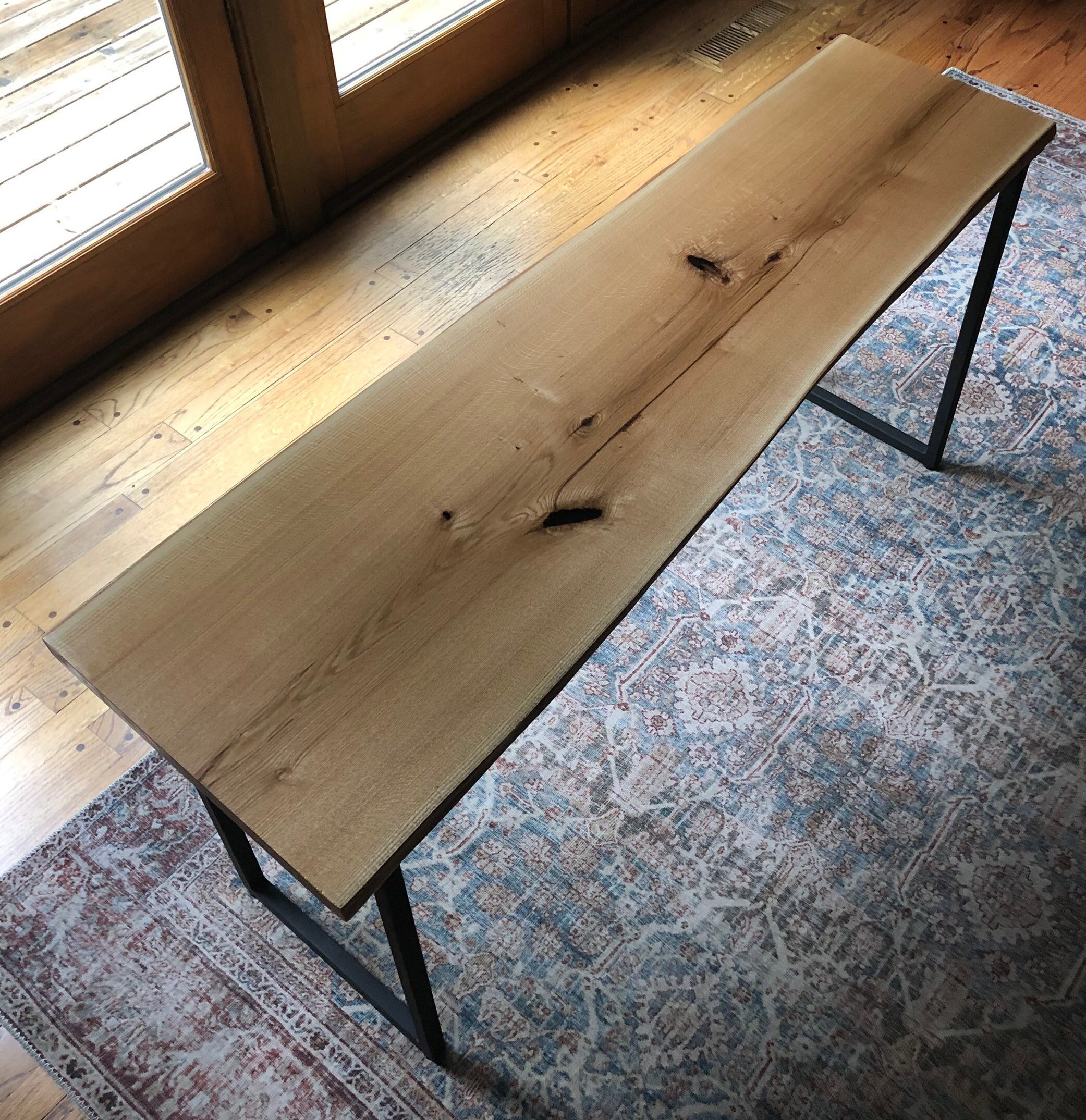 Live Edge Red Oak Writing Desk - Etsy