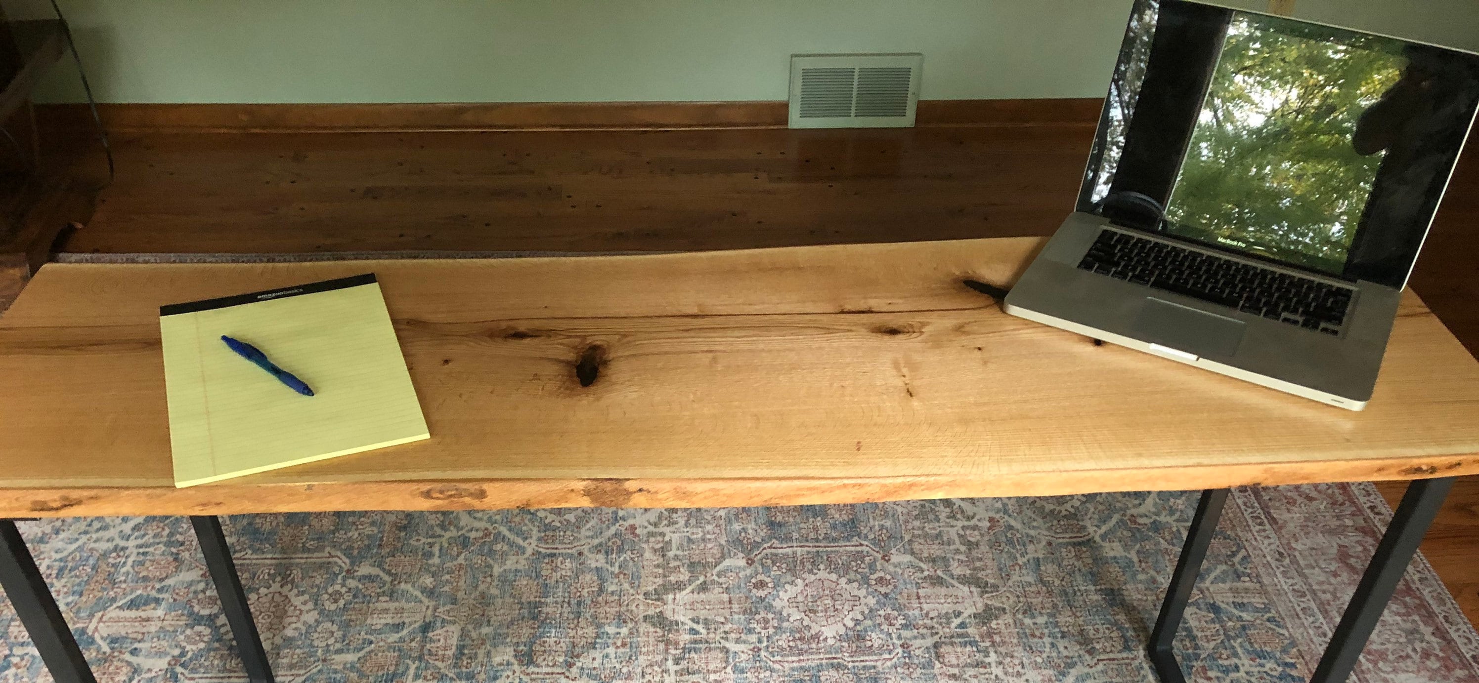 Live Edge Red Oak Writing Desk - Etsy