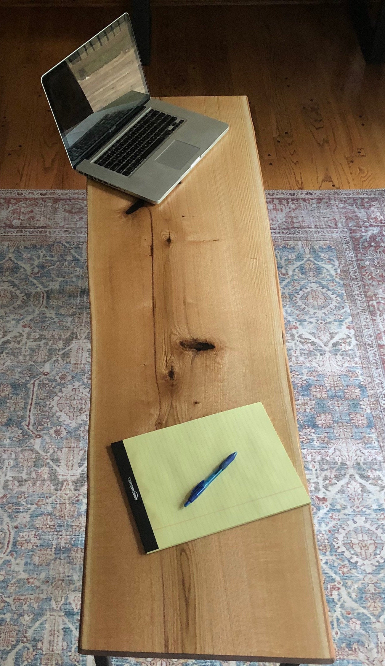 Live Edge Red Oak Writing Desk - Etsy