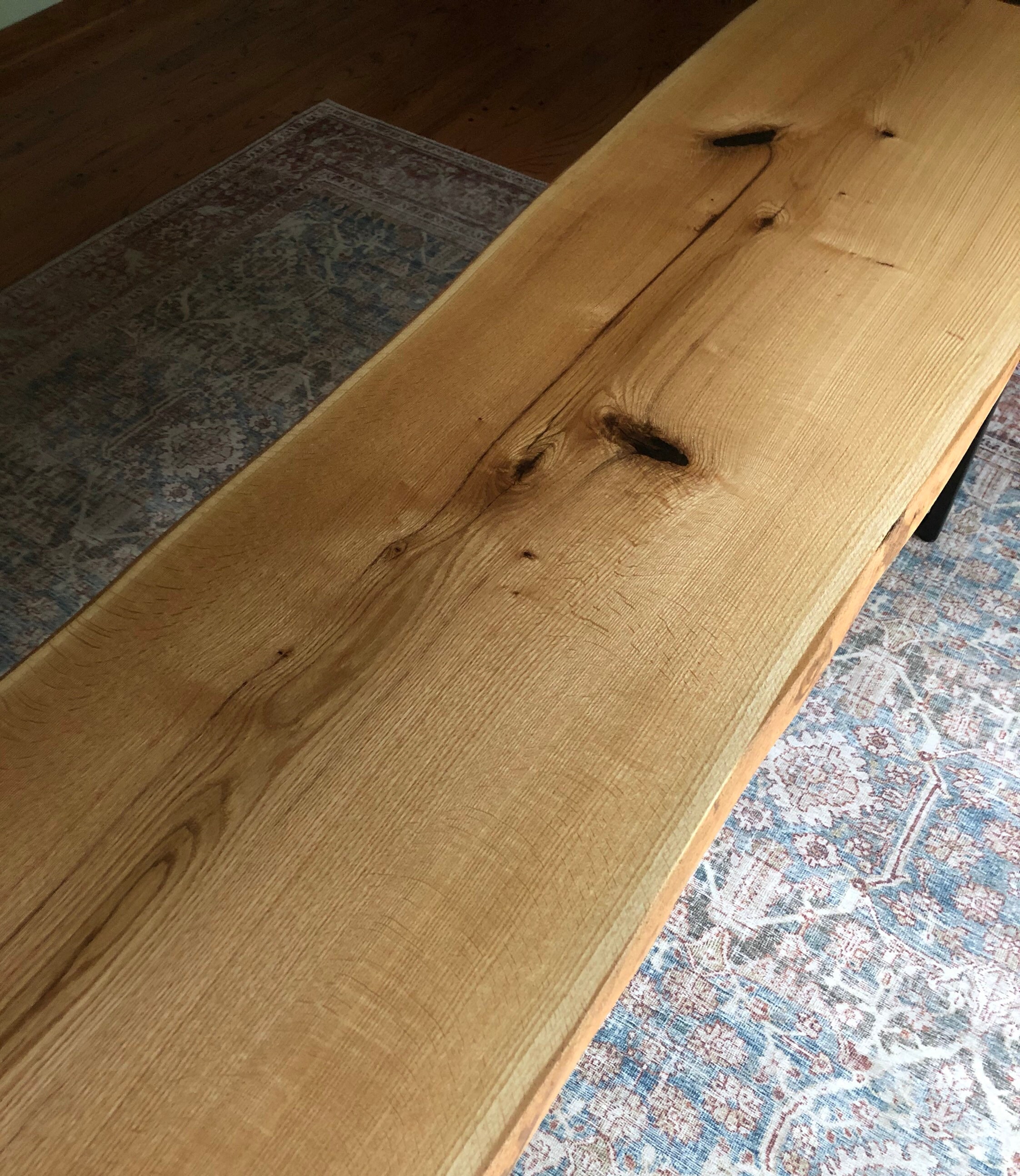 Live Edge Red Oak Writing Desk - Etsy