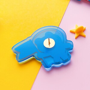 Puddle the Frog Astronaut Acrylic Pin - Adorable 5x4 Cm Space Frog ...