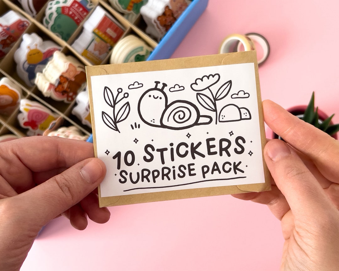 10 Stickers Surprise Pack, Bundle of Matte and Glossy Vinyl Sticker ...