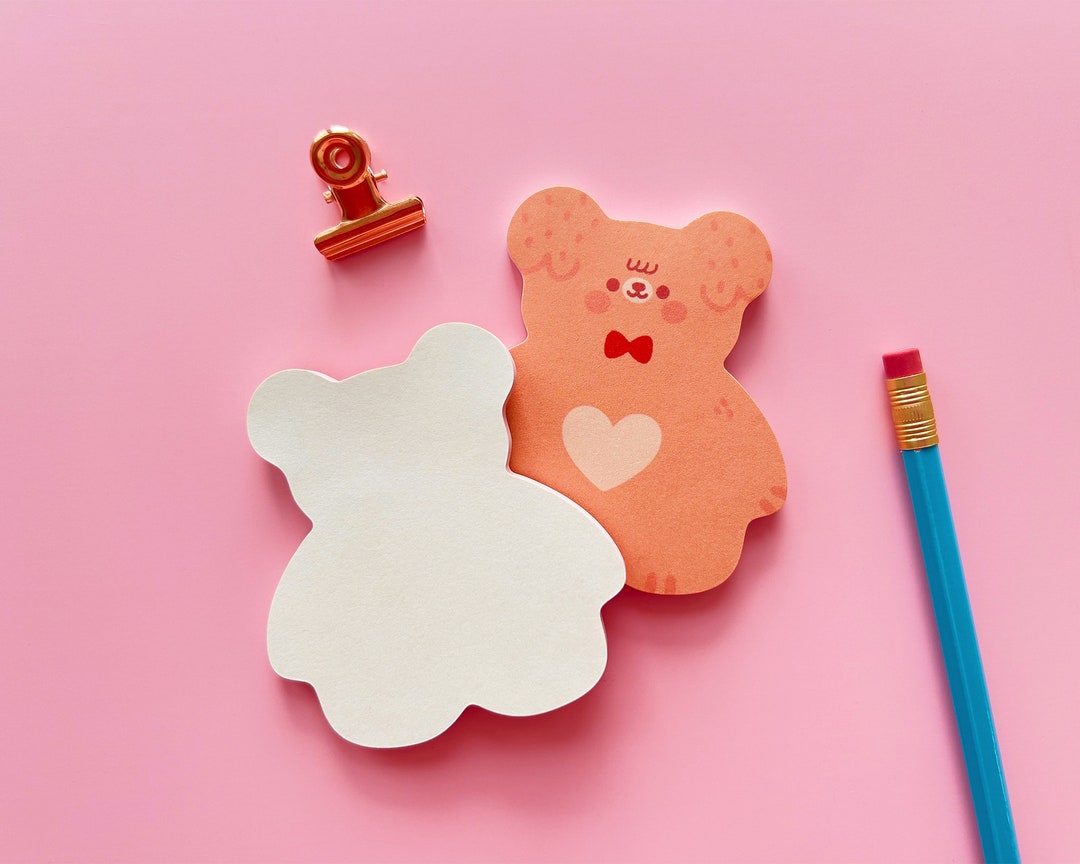 Paco the Bear Sticky Memo Pads - 50 Sheets - Etsy