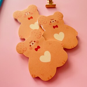 Paco the Bear Sticky Memo Pads - 50 Sheets - Etsy