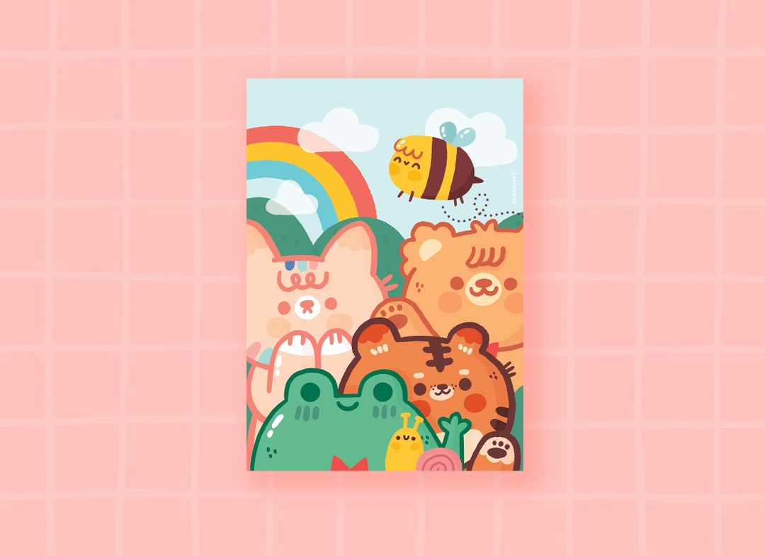 Animal Selfie Print, A5 Matte Art - Etsy Australia