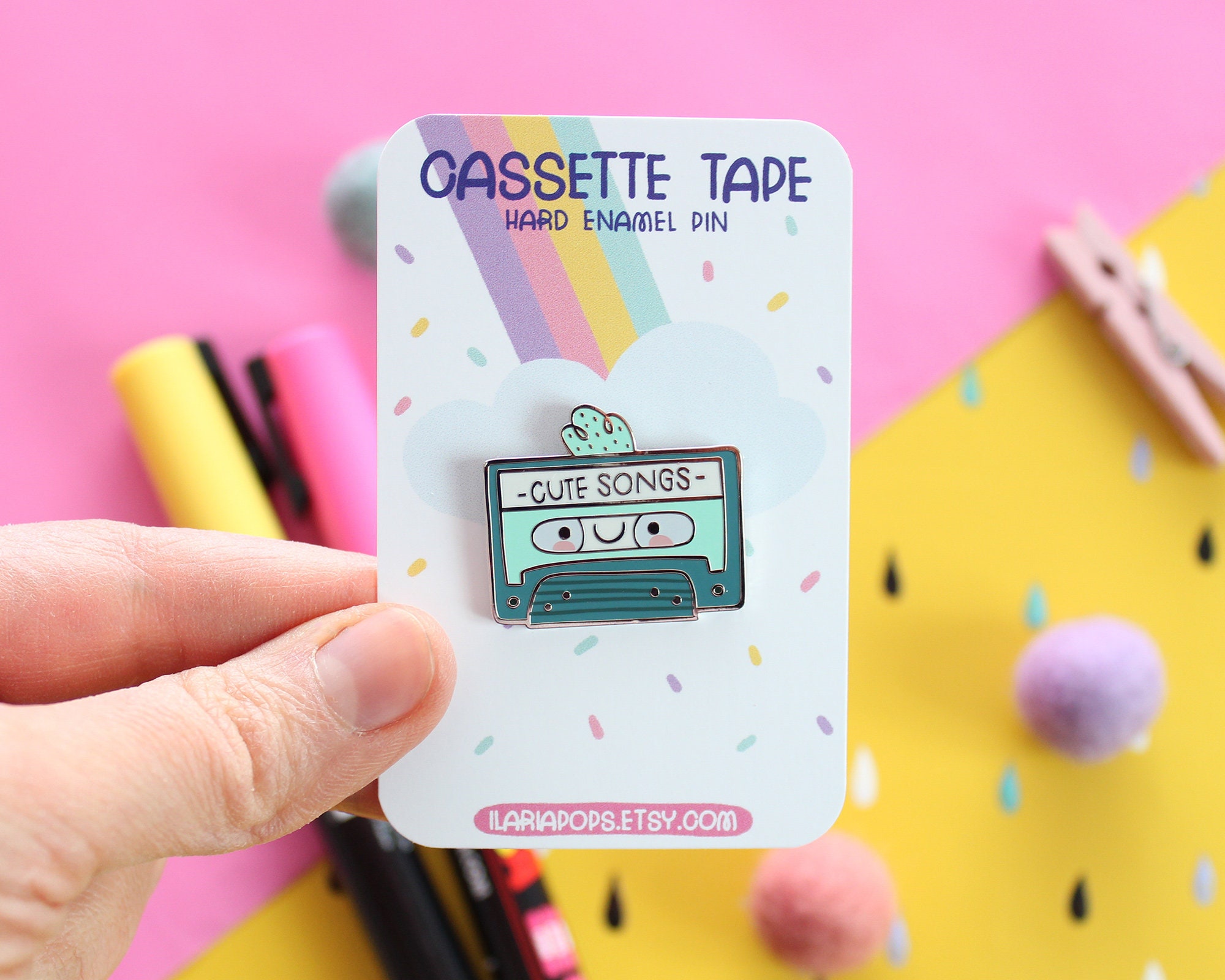 Cassette Tape Hard Enamel Pin Retro Pin Cute Tape Pin Lapel - Etsy