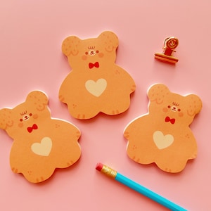 Paco the Bear Sticky Memo Pads - 50 Sheets - Etsy