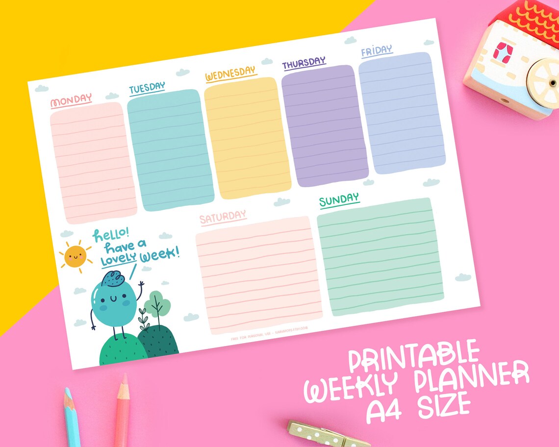 Monthly + Weekly Planner A4 Sheets to Download and Print at Home! - Etsy