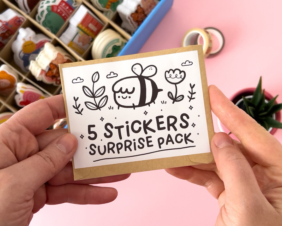 5 Stickers Surprise Pack, Bundle of Matte and Glossy Vinyl Sticker ...