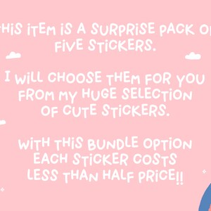 5 Stickers Surprise Pack, Bundle of Matte and Glossy Vinyl Sticker ...