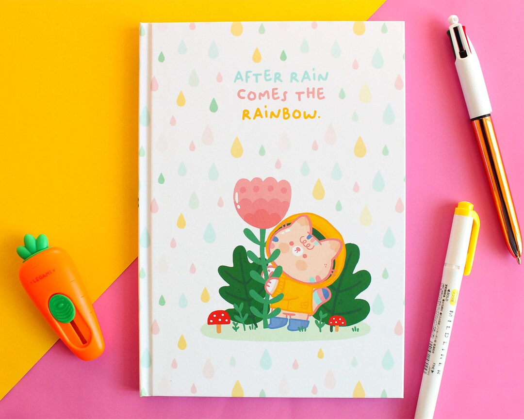 Notebook after Rain Comes the Rainbow With Mango - Etsy