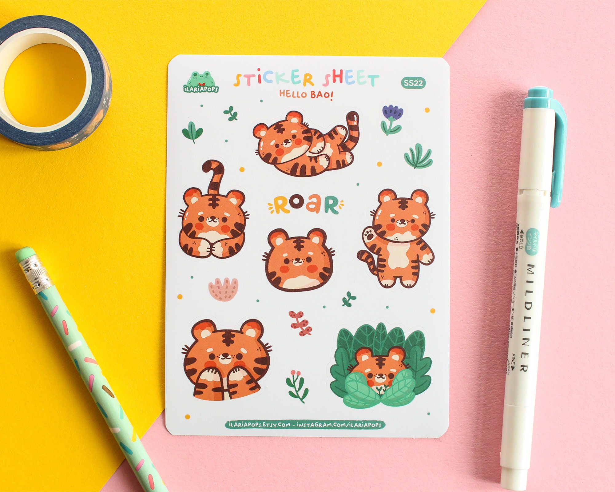 Papercraft Stickers Kiss-Cut Stickers Hello 2021 Cheetah Embellishments ...