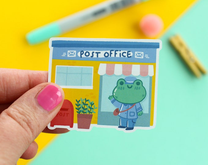 Postman Sticker Cute With Puddle the Frog Waterproof Sticker for Water ...