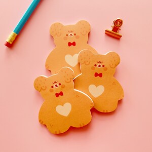 Paco the Bear Sticky Memo Pads - 50 Sheets - Etsy