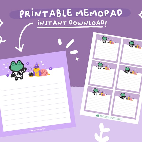 Memo Pad Printable - Etsy
