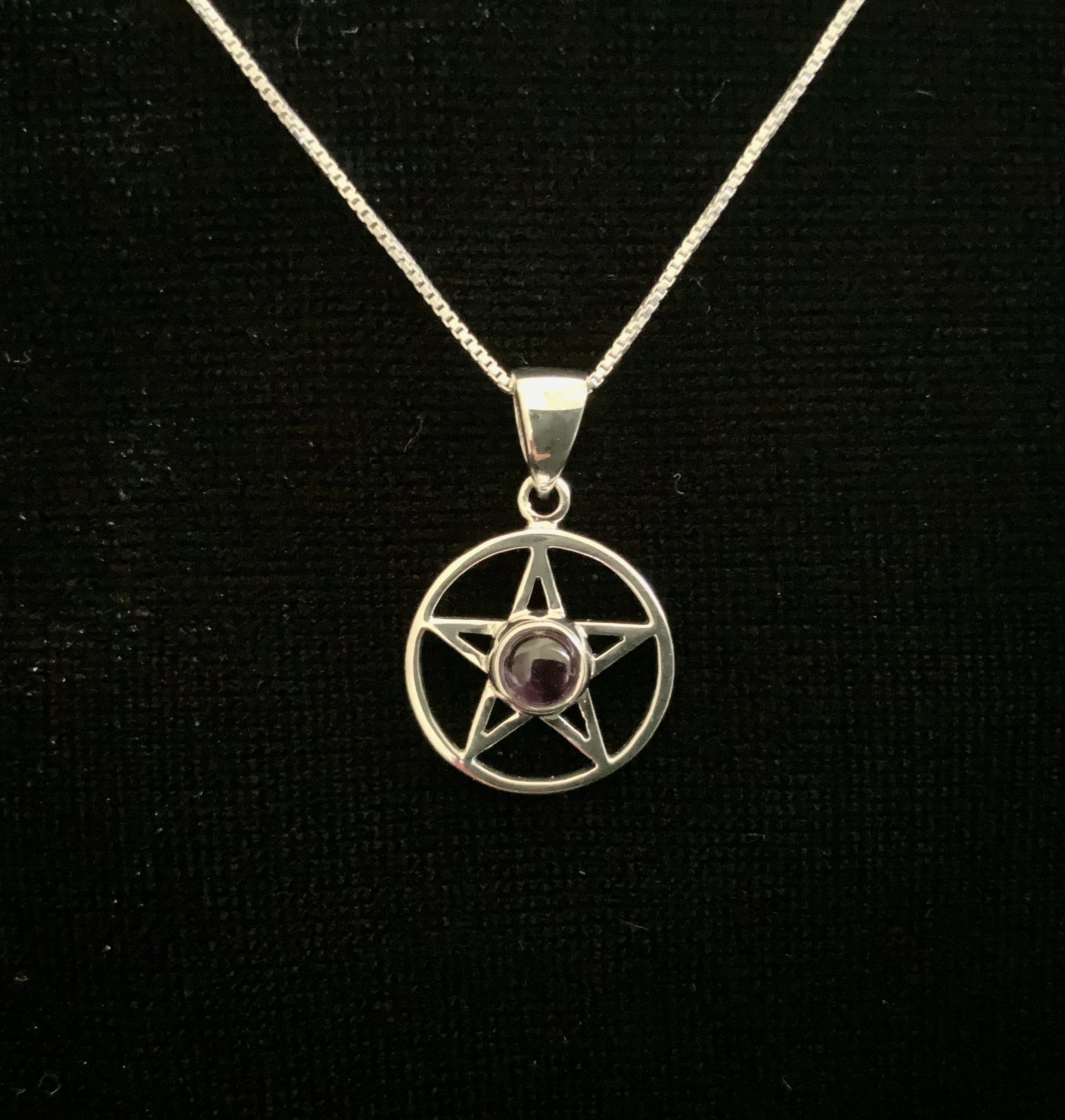 Handcast 925 Sterling Silver Pentacle Pentagram Amethyst - Etsy