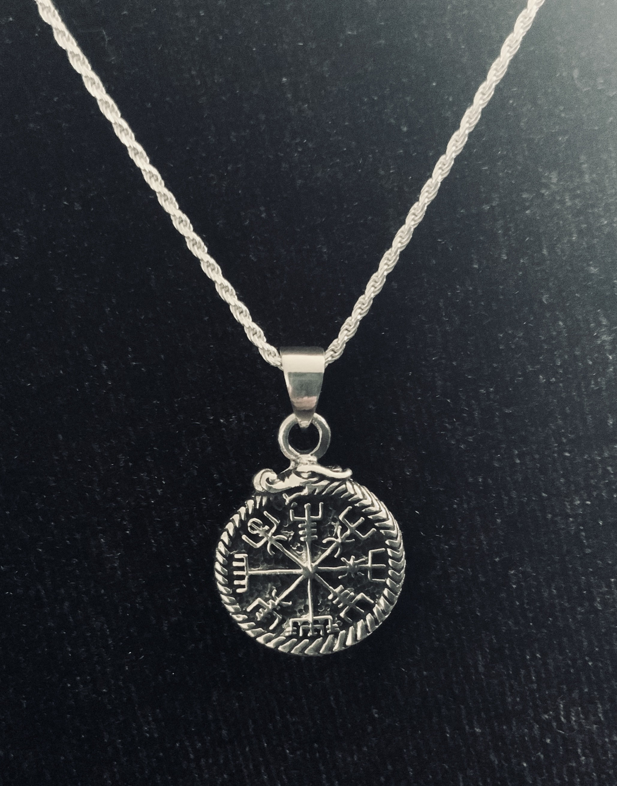 Handcast 925 Sterling Silver Norse Viking Compass Vegvisir - Etsy