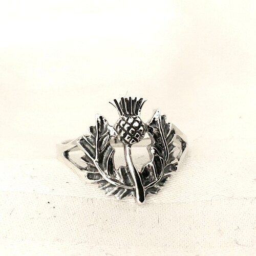 Scottish Thistle Ring Sterling Silver Thistle Ring Scottish - Etsy
