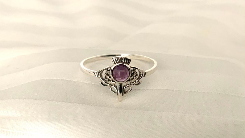 Handcast 925 Sterling Silver Scotland Scottish Amethyst - Etsy