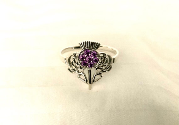 Handcast 925 Sterling Silver Scotland Scottish Amethyst - Etsy