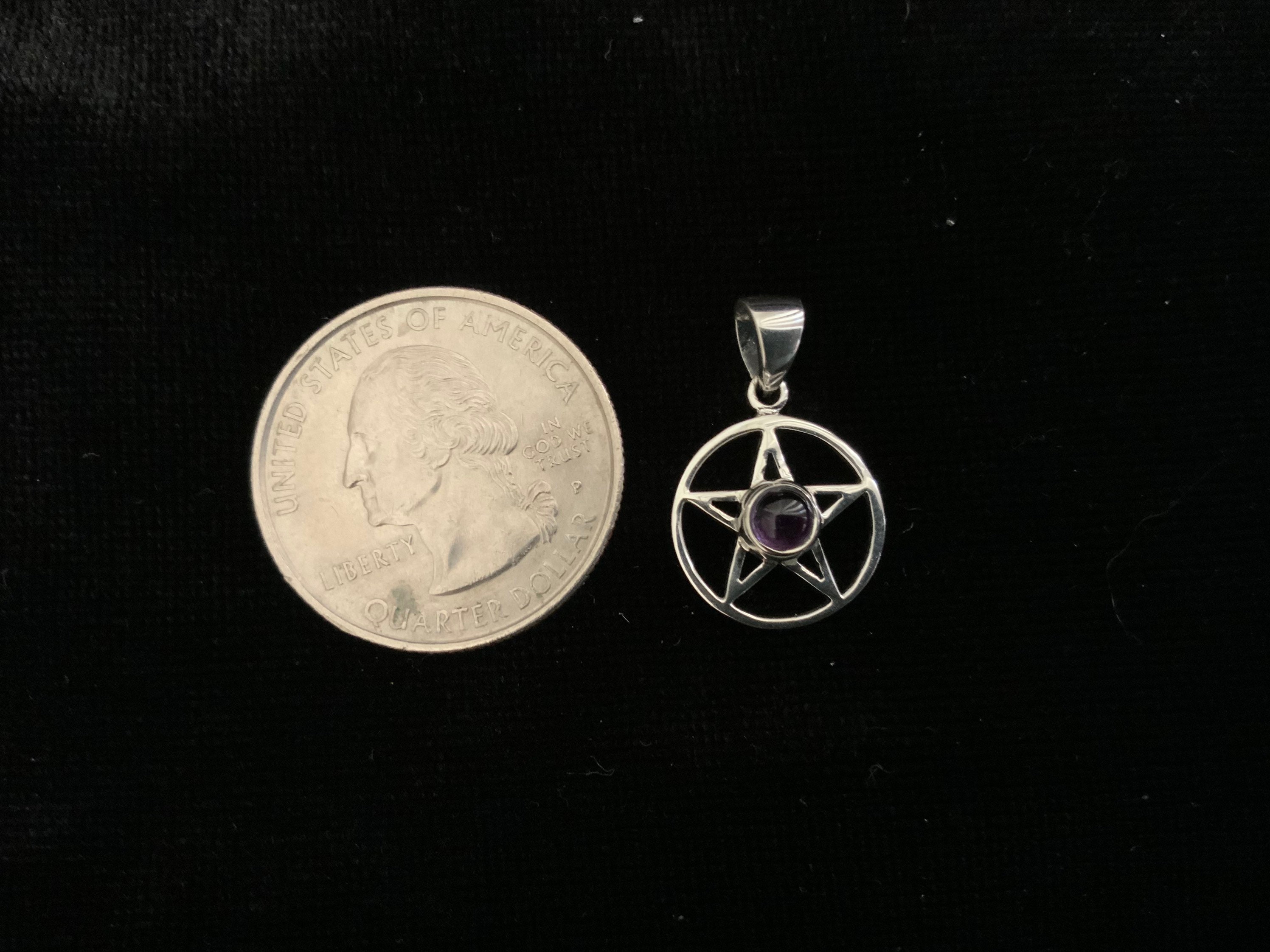 Handcast 925 Sterling Silver Pentacle Pentagram Amethyst - Etsy