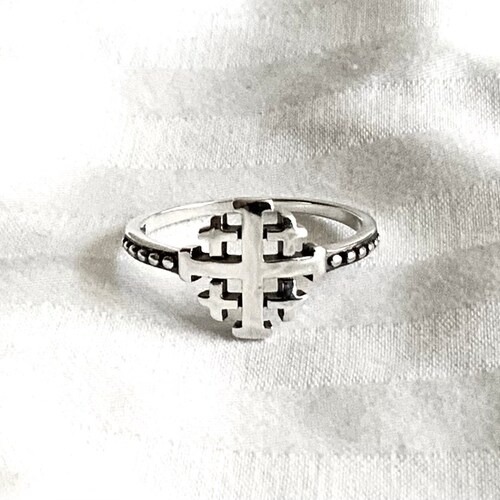 Jerusalem Cross Handmade 3D Ring Solid Sterling Silver 925 - Etsy