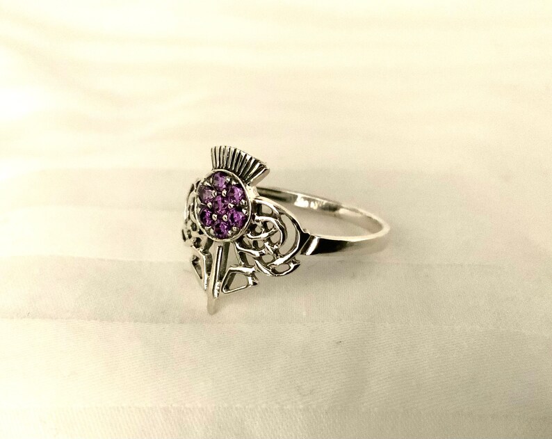 Handcast 925 Sterling Silver Scotland Scottish Amethyst | Etsy