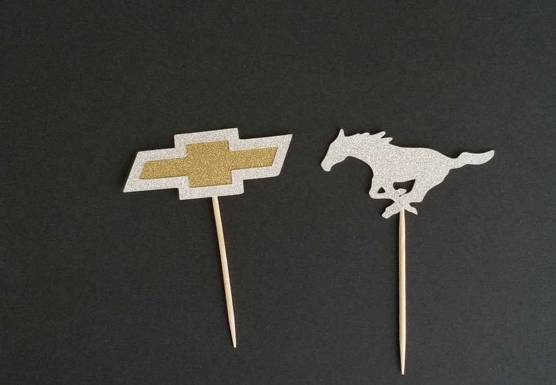 Chevy Logo Cupcake Toppers, Set of 12. - Etsy