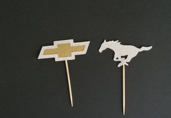 Chevy Logo Cupcake Toppers Set of 12. - Etsy