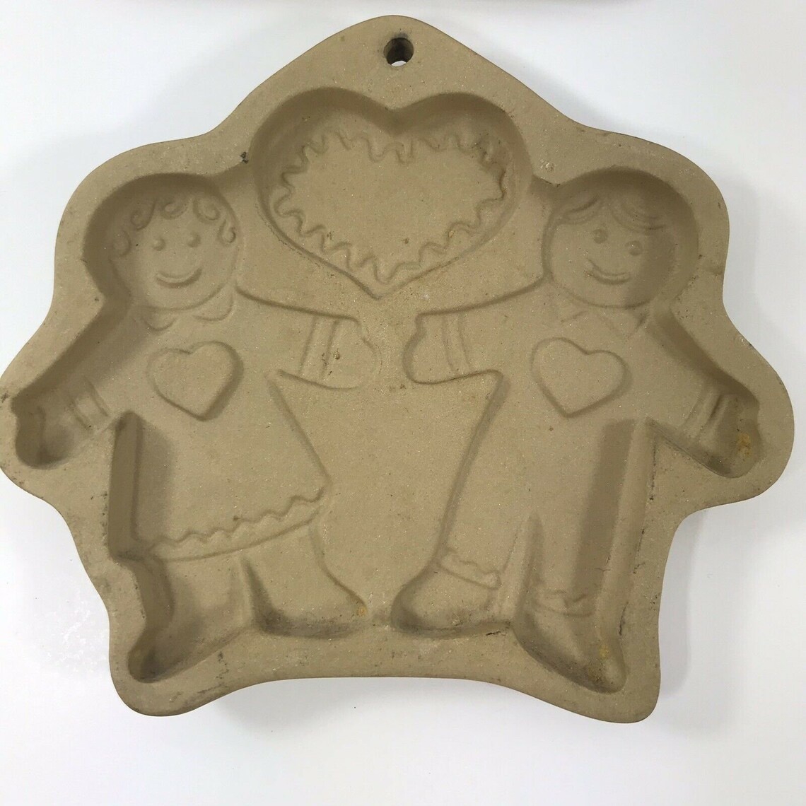 2 Brown Bag Cookie Art Molds Gingerbread House and Hearts 1993 Hill ...