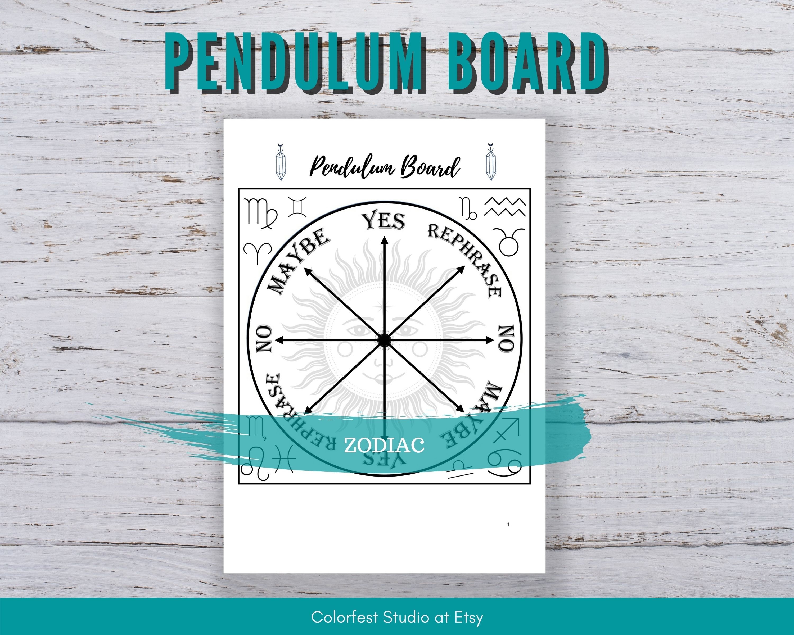 Pendulum Board Printable Pages. Instant Download for Your Grimoire Book ...