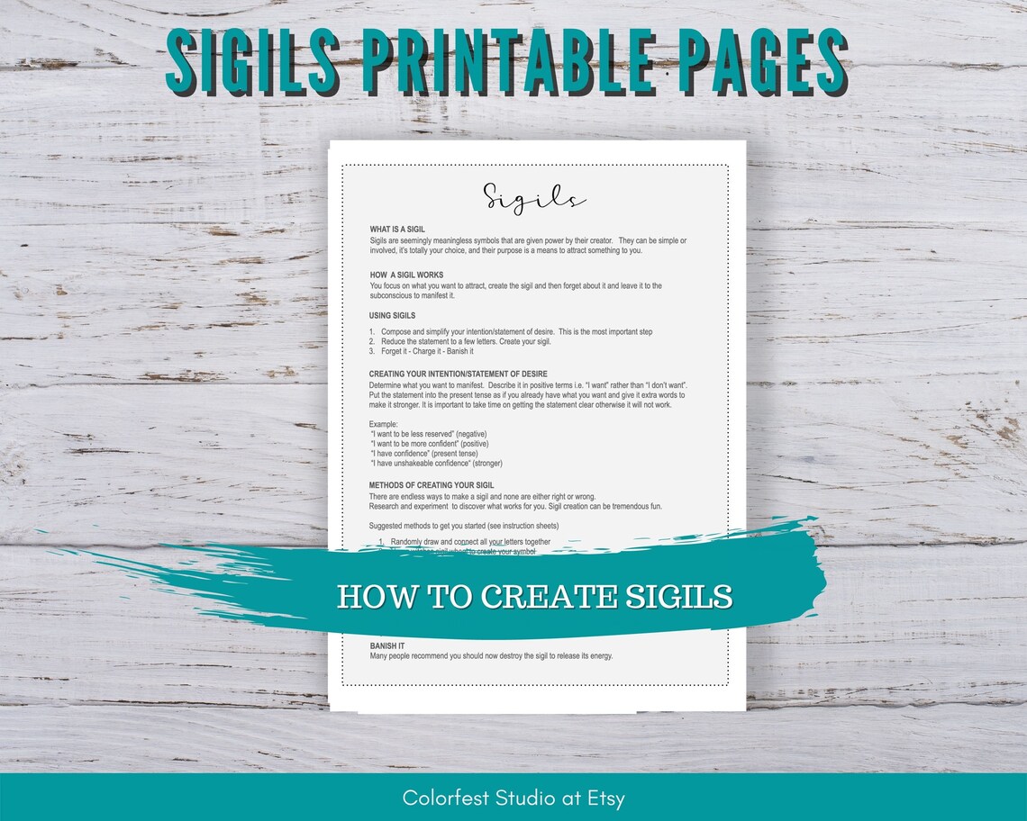Sigil Wheels, Squares & Templates. Printable Pages to Create Magic ...