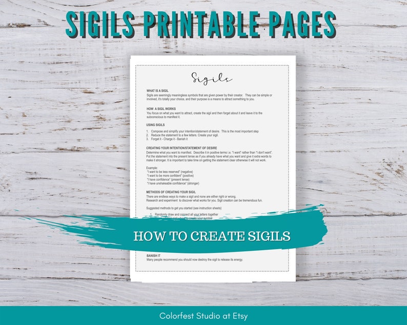 Sigil Wheels, Squares & Templates. Printable Pages to Create Magic ...