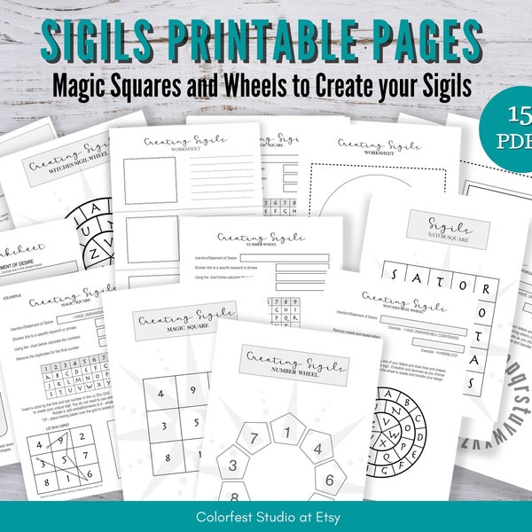 Grimoire Sigil Template - Etsy