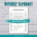 Witches Alphabet Theban Script Pack. Printable Pages for Grimoire and ...