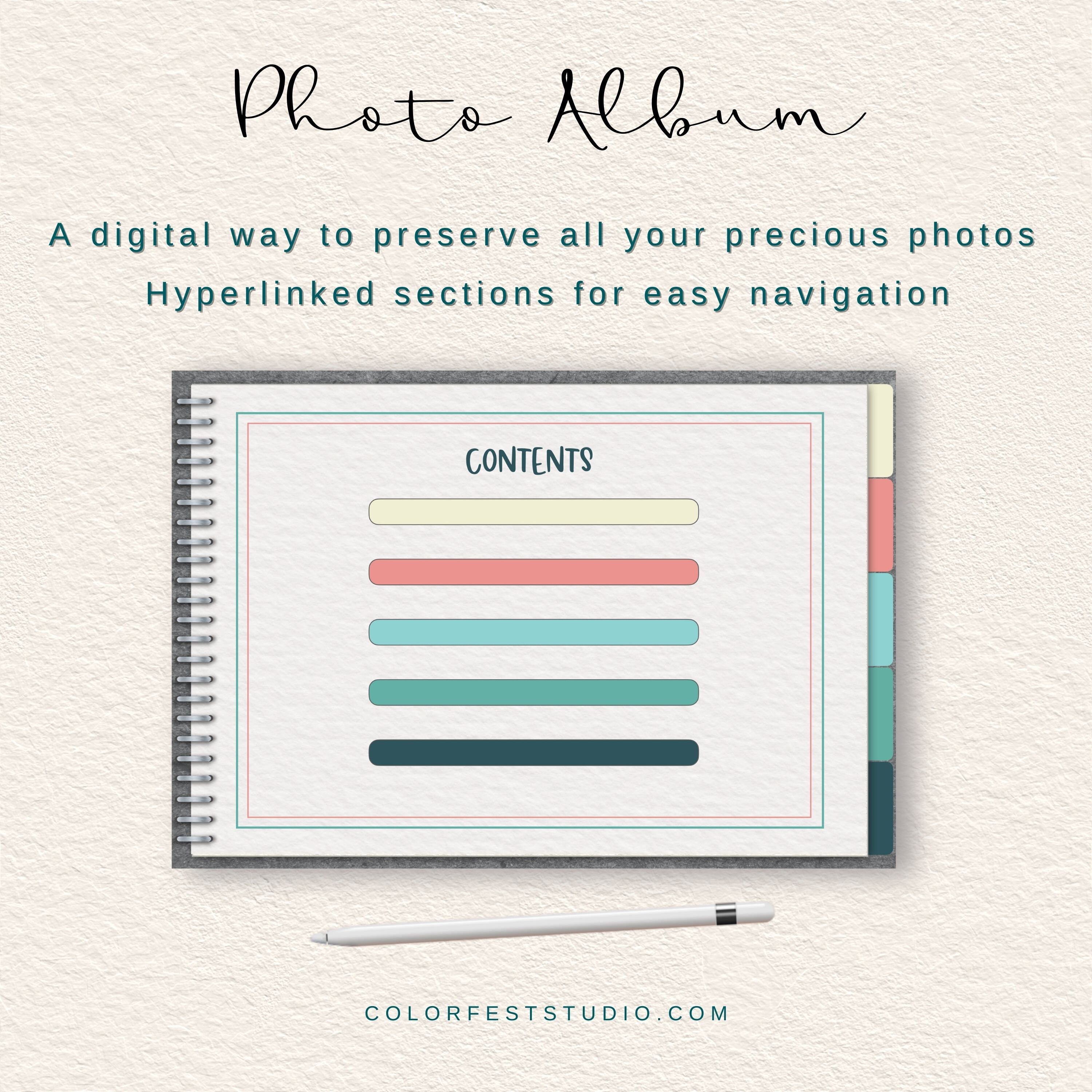 Digital Photo Album. Suitable for Goodnotes, Notability, Noteshelf ...