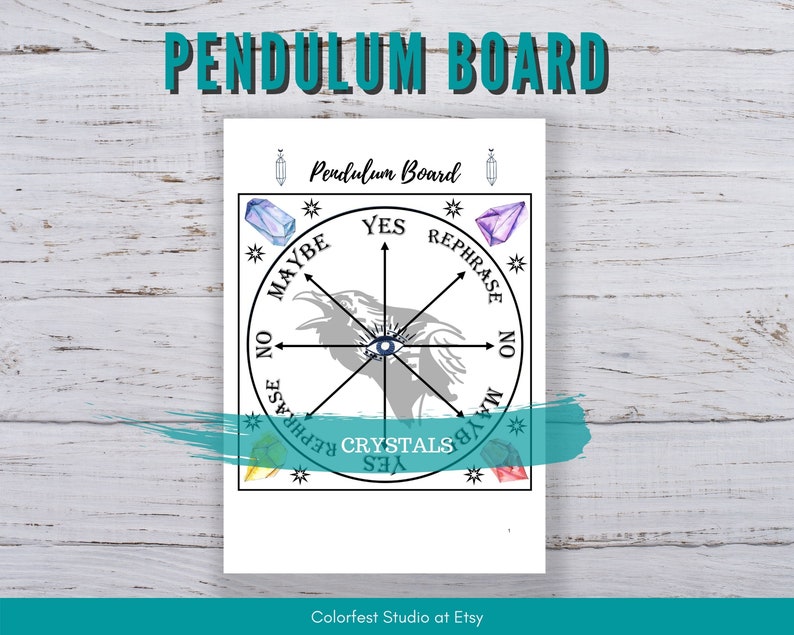 Pendulum Board Printable Pages. Instant Download for Your Grimoire Book ...
