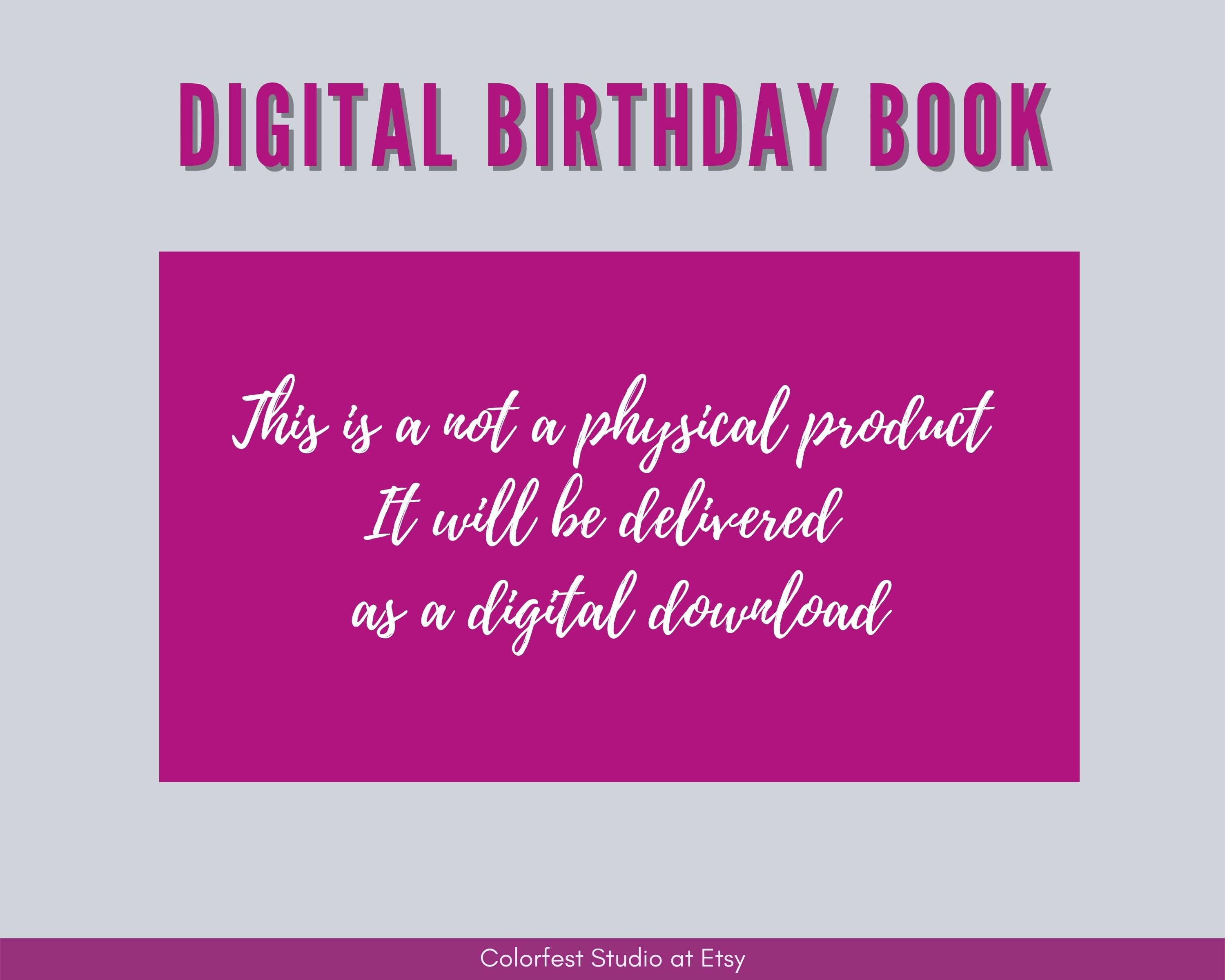 Digital Birthday Tracker & Calendar With Tabs. Anniversary Planner Date ...