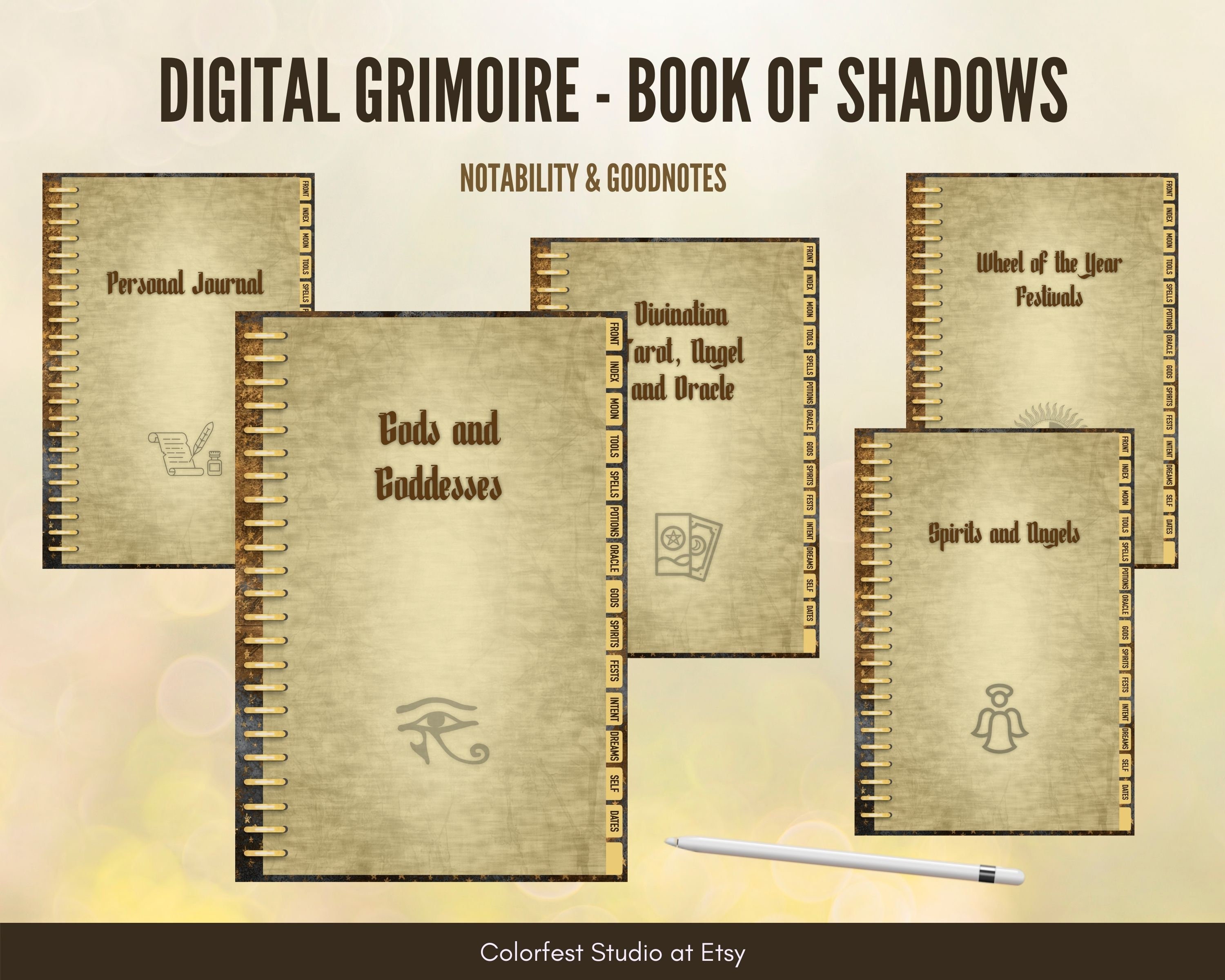 Digital Grimoire Book of Shadows. Witchcraft Book Suitable for ...