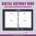 Digital Birthday Tracker & Calendar With Tabs. Anniversary Planner Date ...