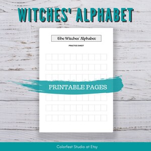 Witches Alphabet Theban Script Pack. Printable Pages for Grimoire and ...