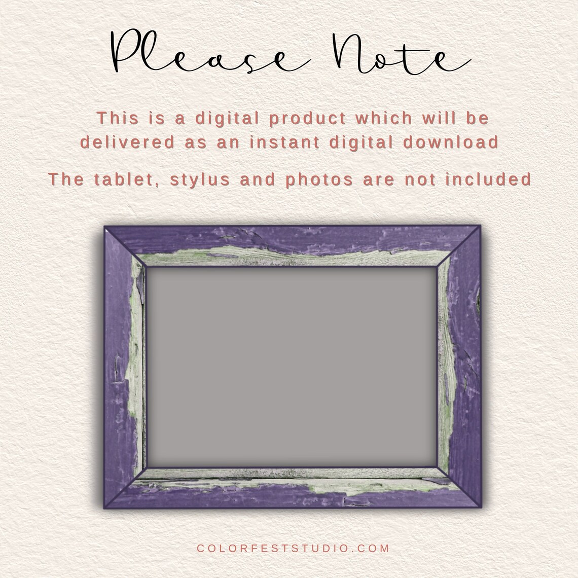 Digital Sticker Set. 130 Unique Pre-cropped Wood Picture Frame Stickers ...