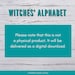 Witches Alphabet Theban Script Pack. Printable Pages for Grimoire and ...