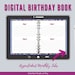 Digital Birthday Tracker & Calendar With Tabs. Anniversary Planner Date ...