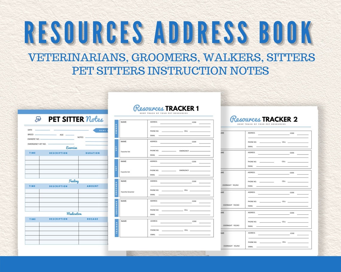 Pet Health Journal Printable Pages. Veterinarian Visit Trackers ...